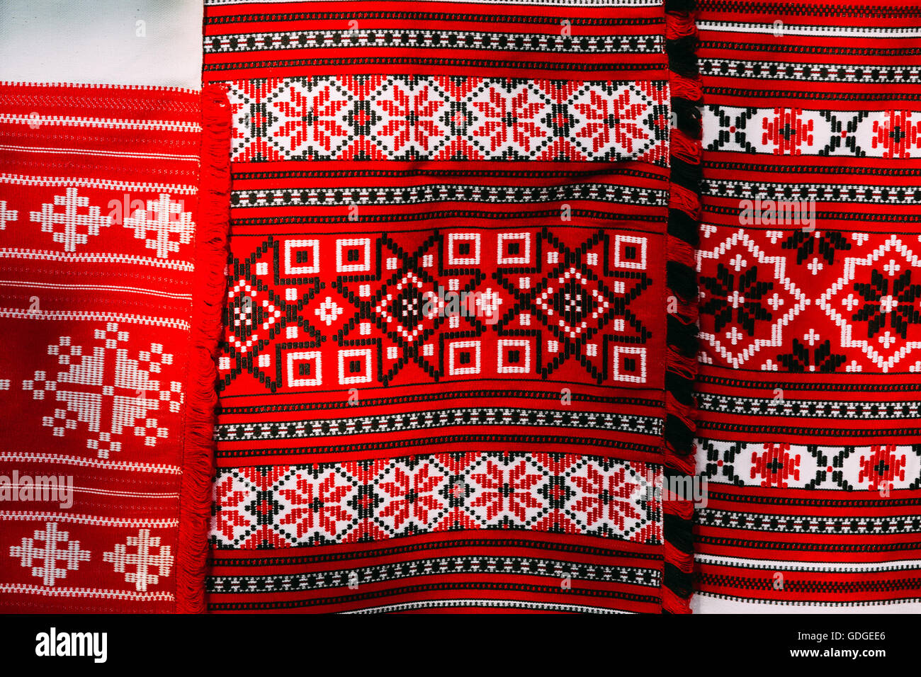 Belorussian ethnic national folks ornament on clothes. Slavic ...