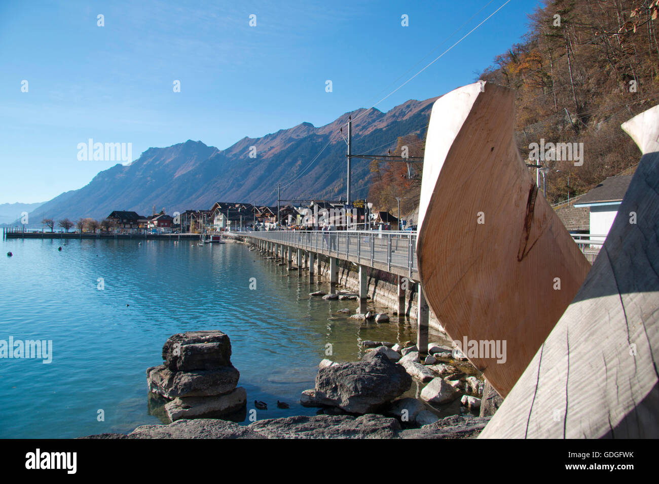 Brienz,autumn,Bernese Oberland,canton Bern,Switzerland,Europe,village ...