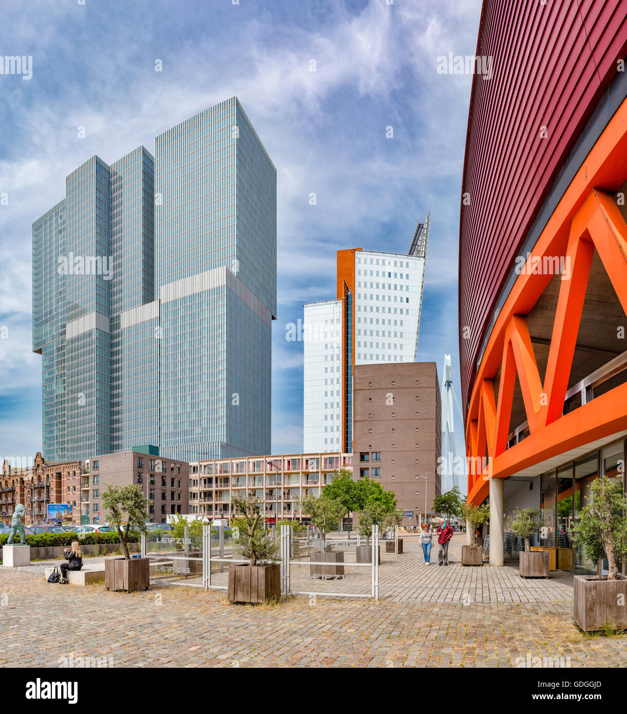 Rotterdam,Modern high-rise office buildings Stock Photo - Alamy