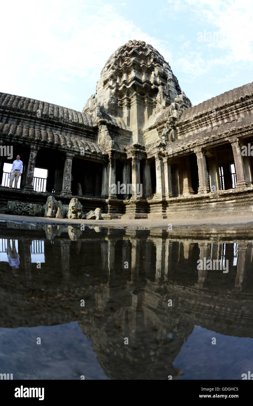 The Angkor Wat in the Temple City of Angkor near the City of Siem Riep ...