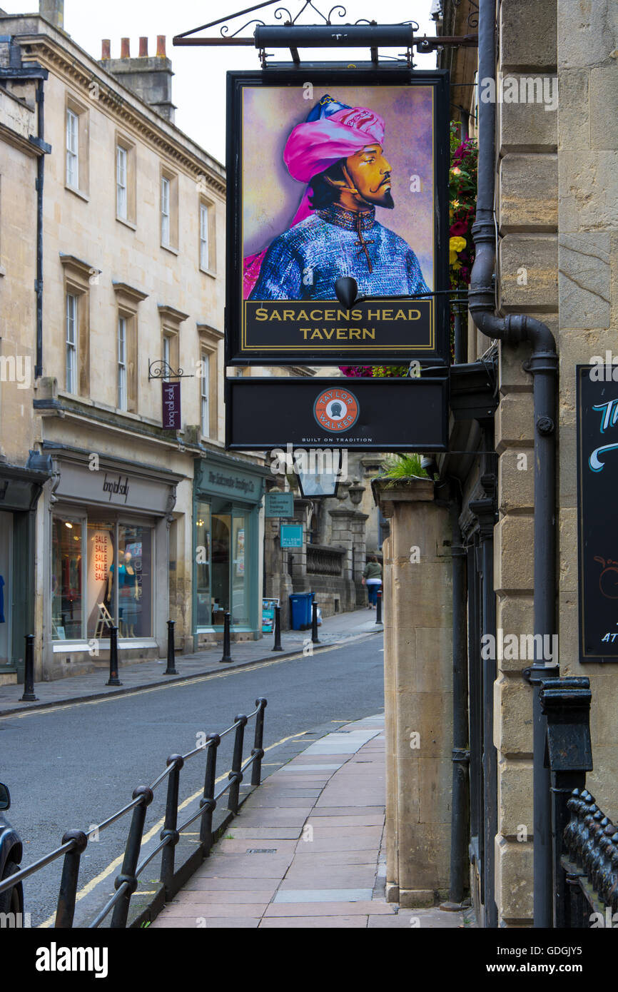 Saracens Head Tavern Public House. Pub on Broad Steet in the UNESCO ...