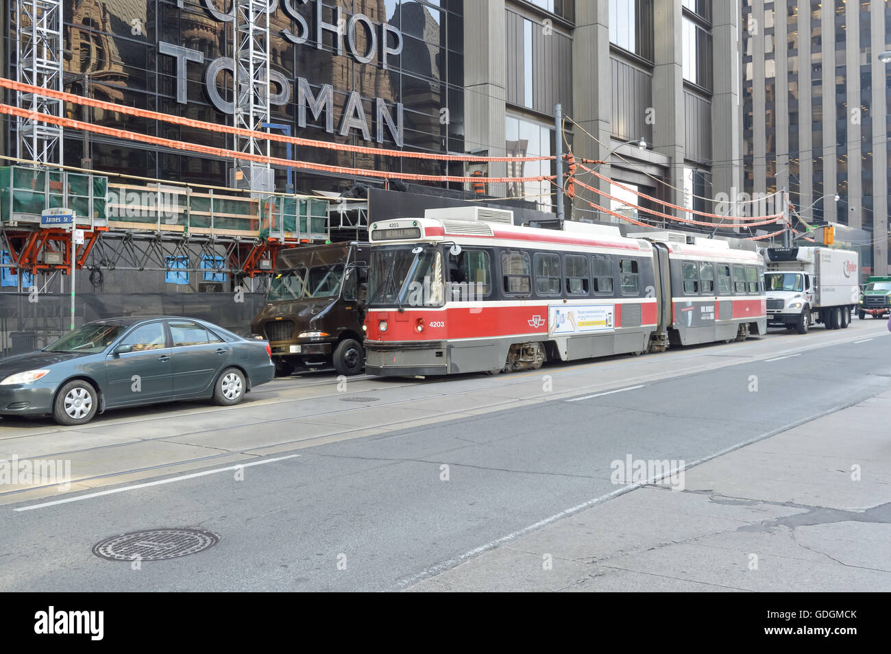Toronto, Canada - September 24, 2015: Old vintage Bombardier streetcar ...