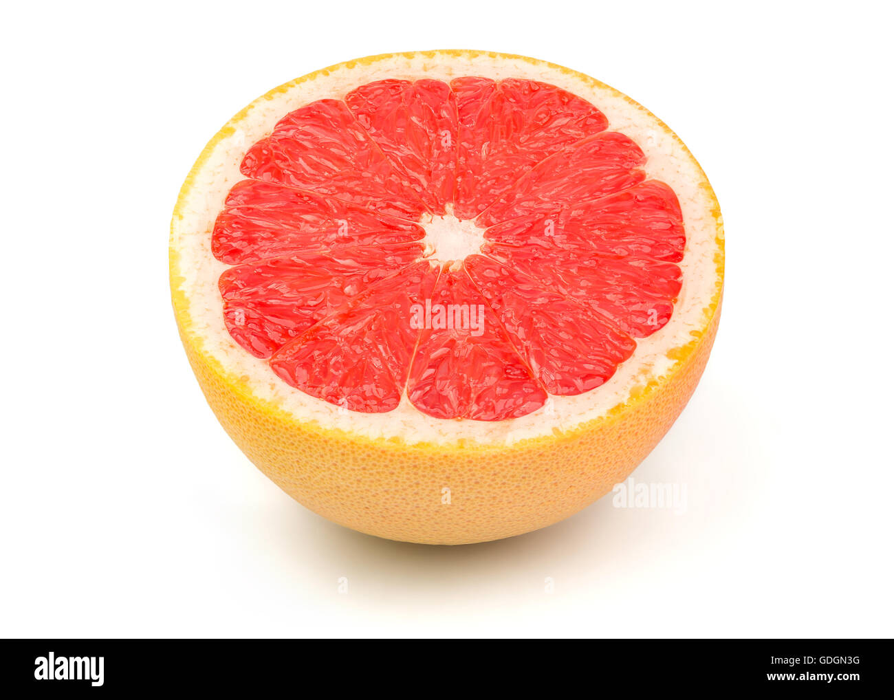 Perfect Fresh Grapefruit Isolated on White Background in Full Depth of ...