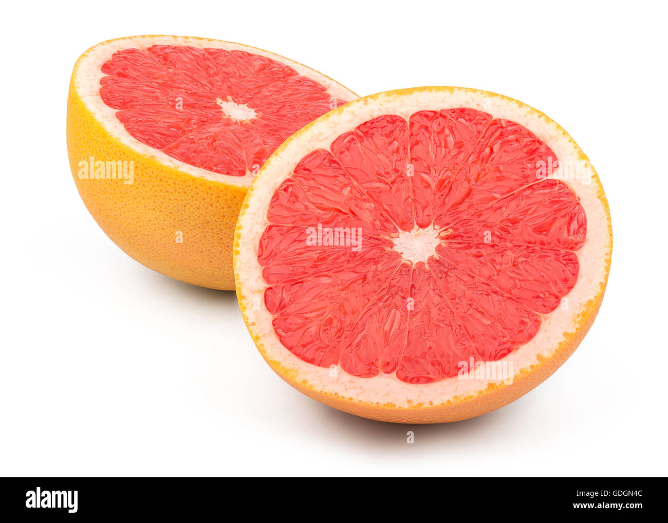 Perfect Fresh Grapefruit Isolated on White Background in Full Depth of ...