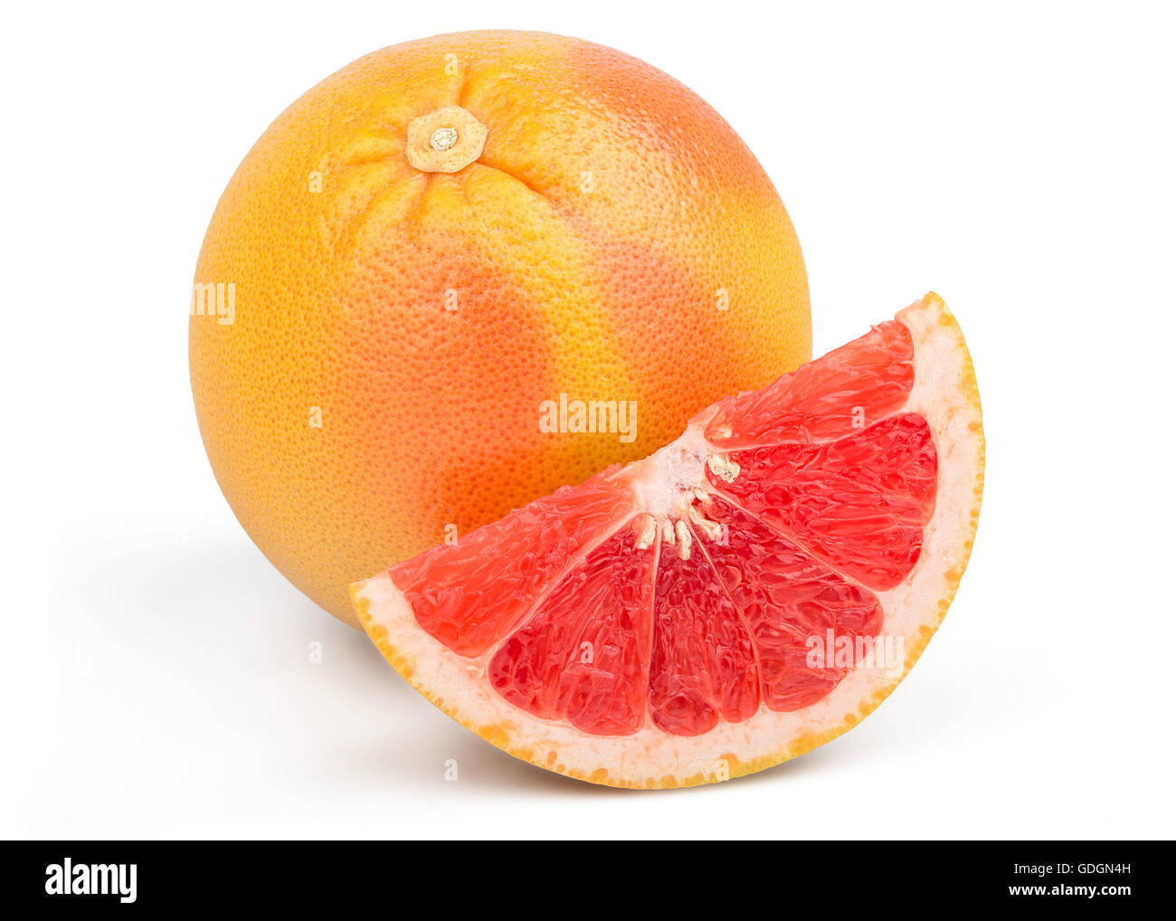 Perfect Fresh Grapefruit Isolated on White Background in Full Depth of ...