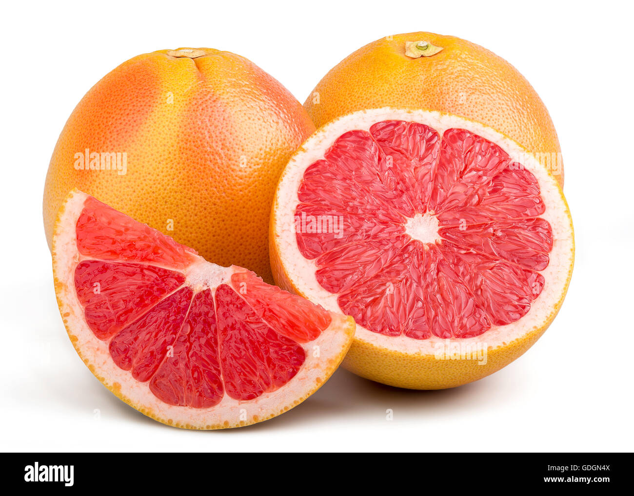 Perfect Fresh Grapefruit Isolated on White Background in Full Depth of ...