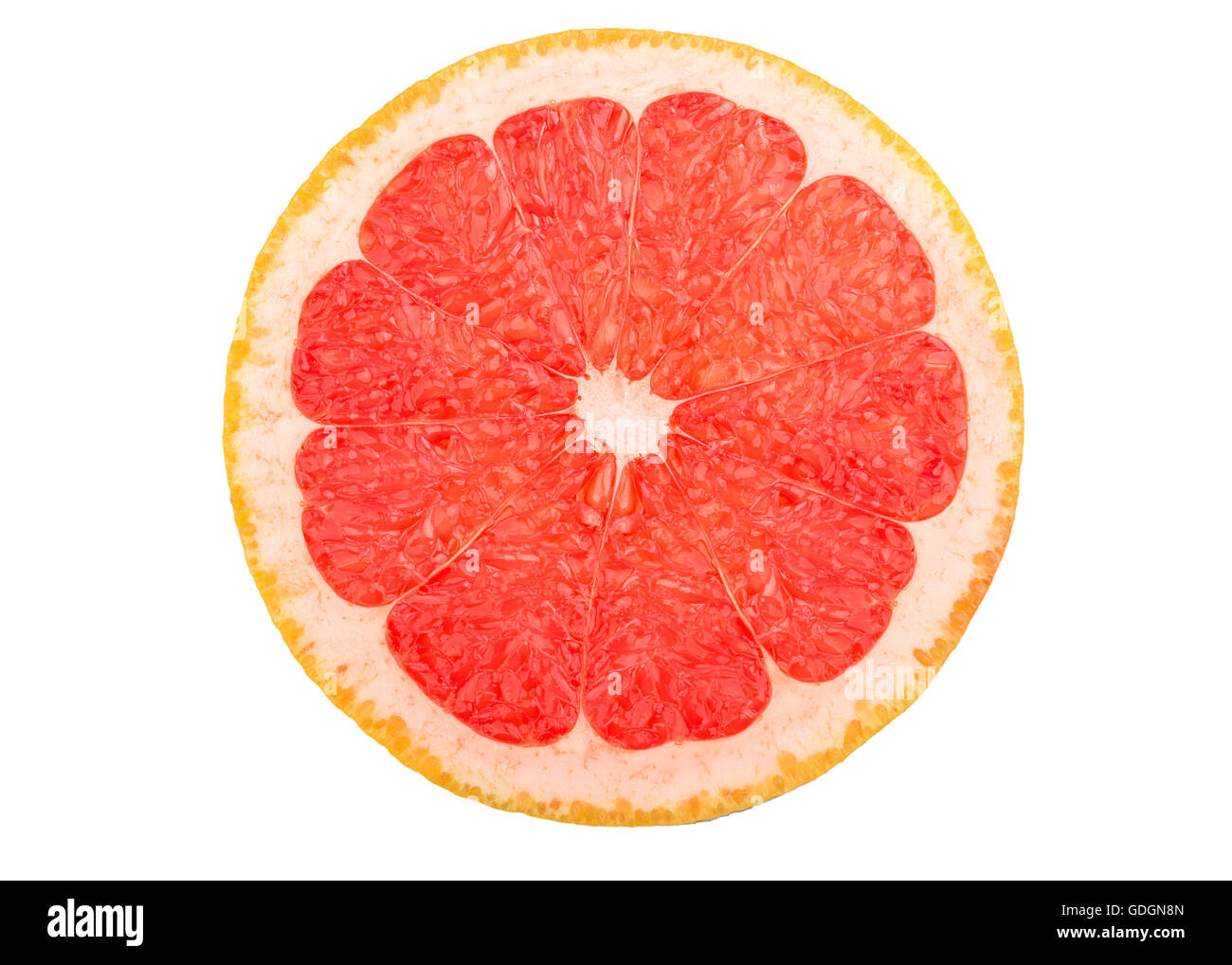 Perfect Fresh Grapefruit Isolated on White Background in Full Depth of ...