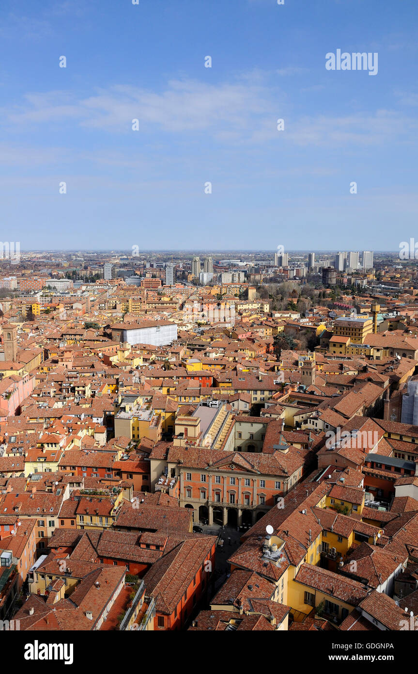 Panoramic view of Bologna seen from Asinelli Tower Stock Photo - Alamy