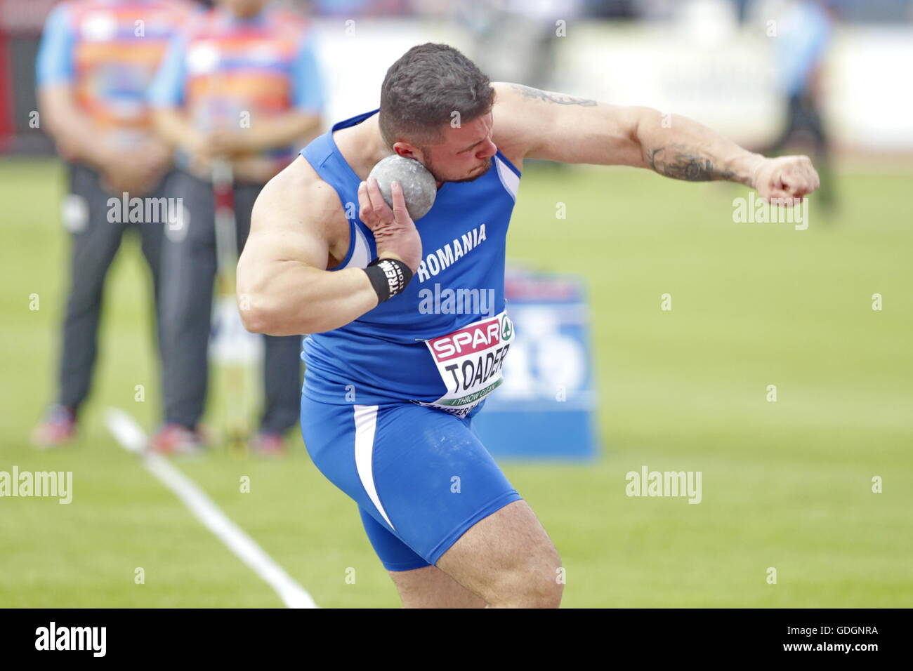 Amsterdam, Netherlands July 10, 2016 Andrei Toader 6th shot put at the ...