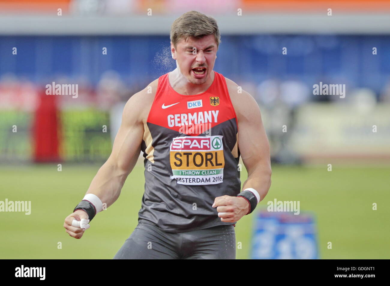 Amsterdam, Netherlands July 10, 2016 David Storm champion of europe the ...