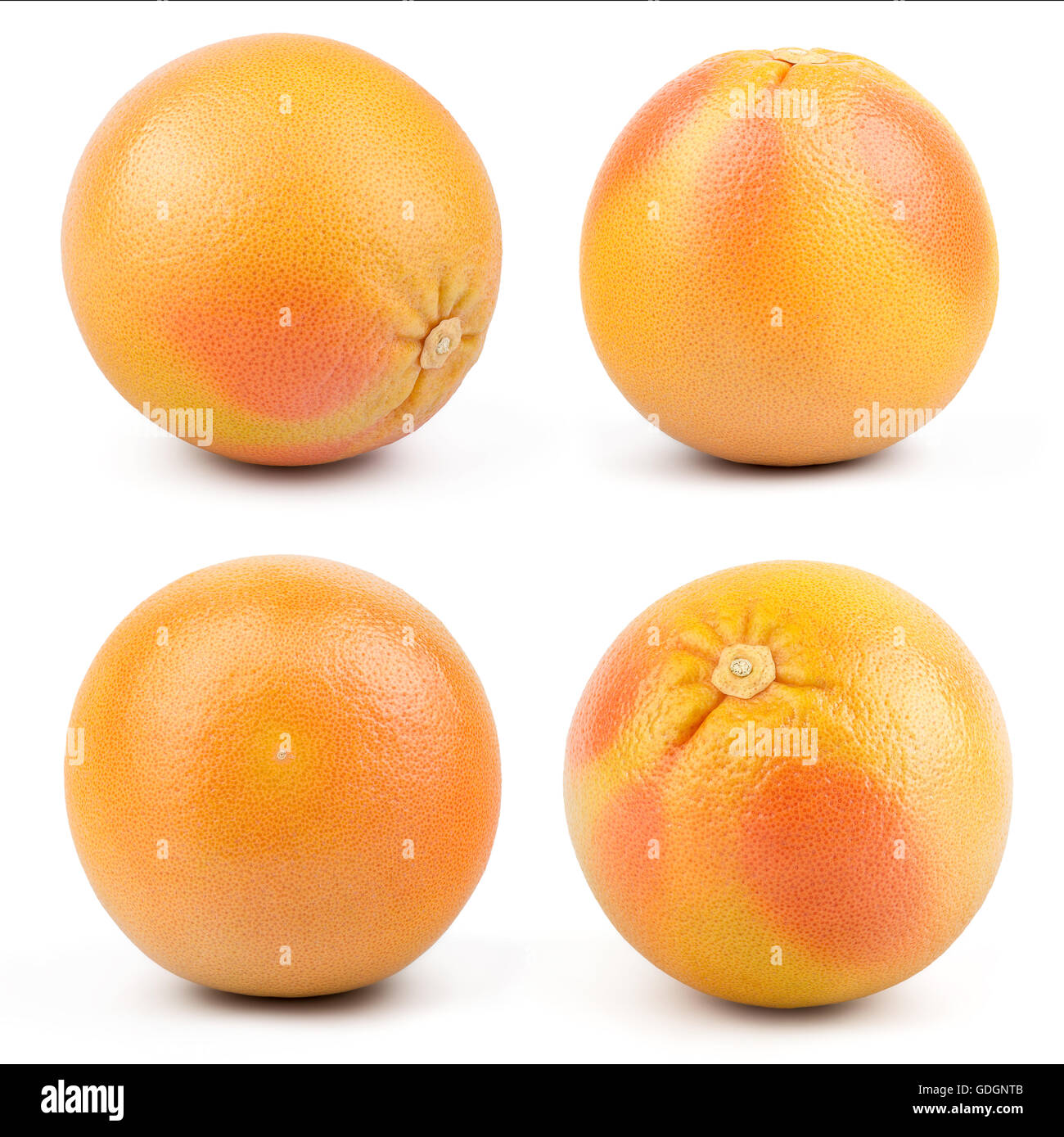 The Set of Perfect Fresh Grapefruits Isolated on White Background in ...
