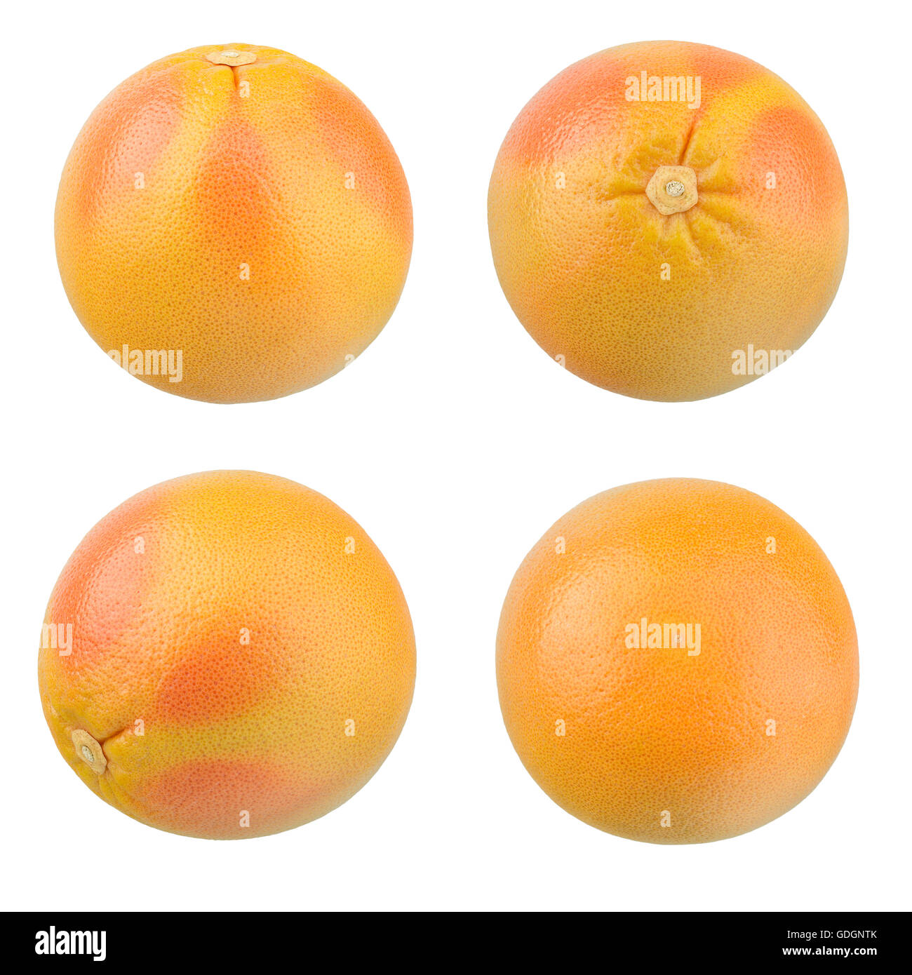 The Set of Perfect Fresh Grapefruits Isolated on White Background in ...
