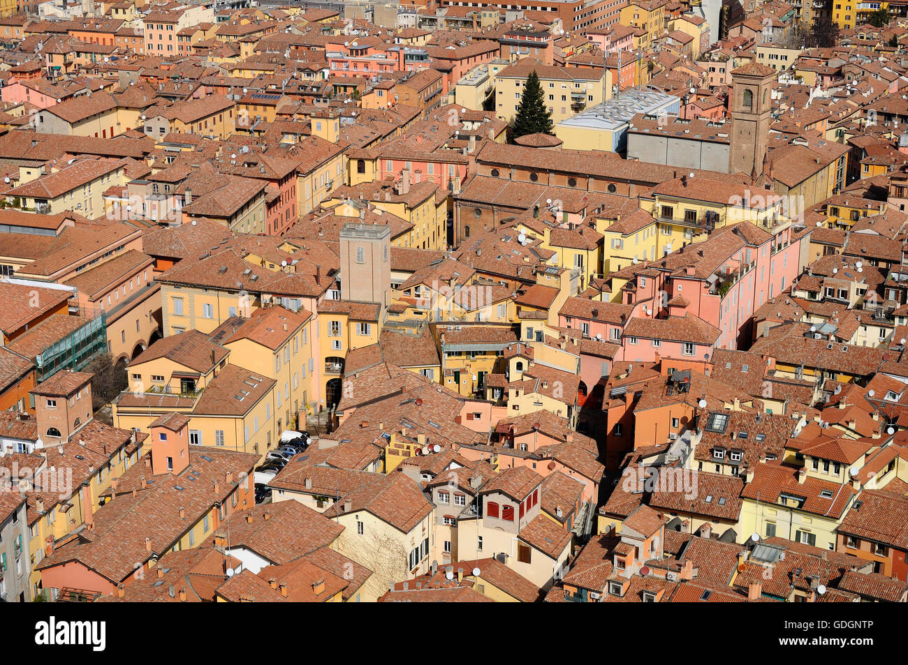Panoramic view of Bologna seen from Asinelli Tower Stock Photo - Alamy