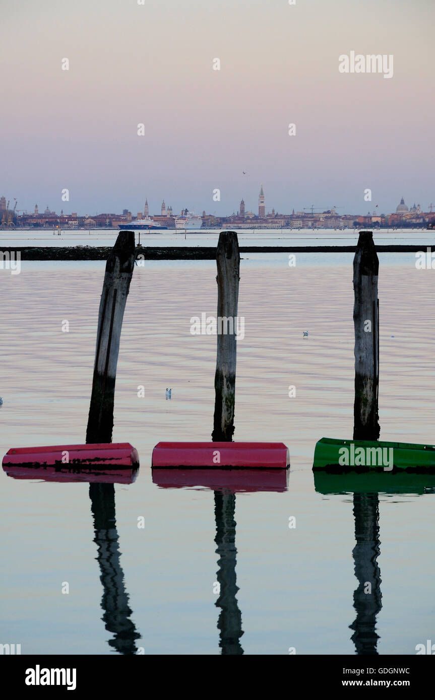 View of Venice.at dusk seen from Fusina Stock Photo - Alamy
