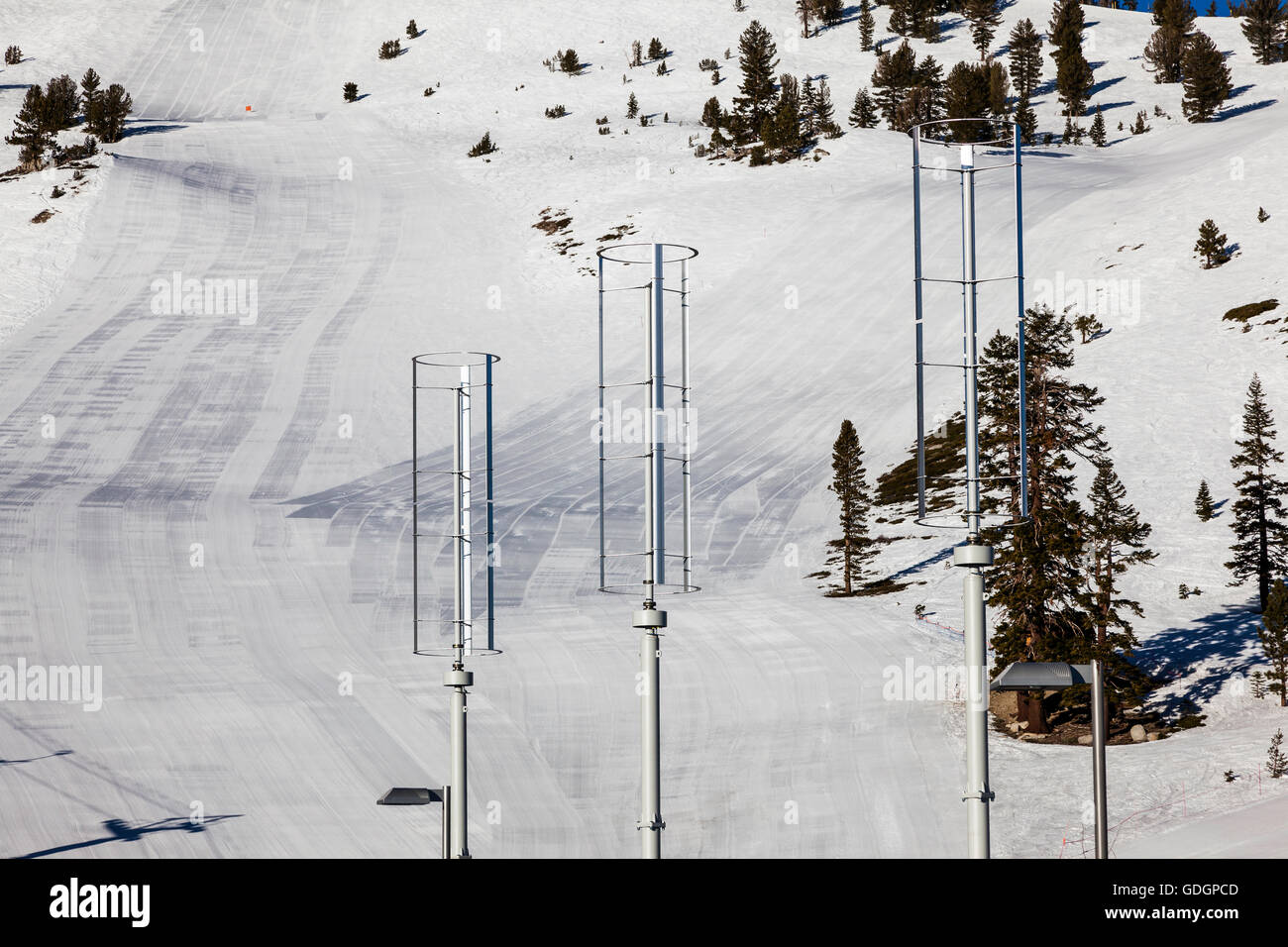 Natural Wind Power at the Mount Rose Ski Resort, Nevada, USA Stock ...