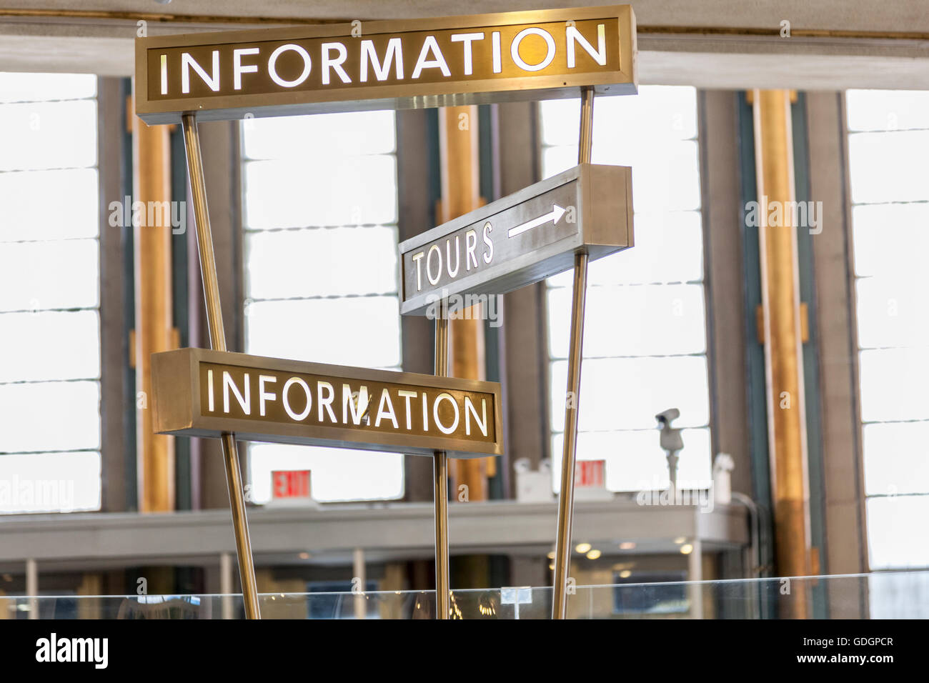 Information Signs in the United Nations Building,New York City. New ...
