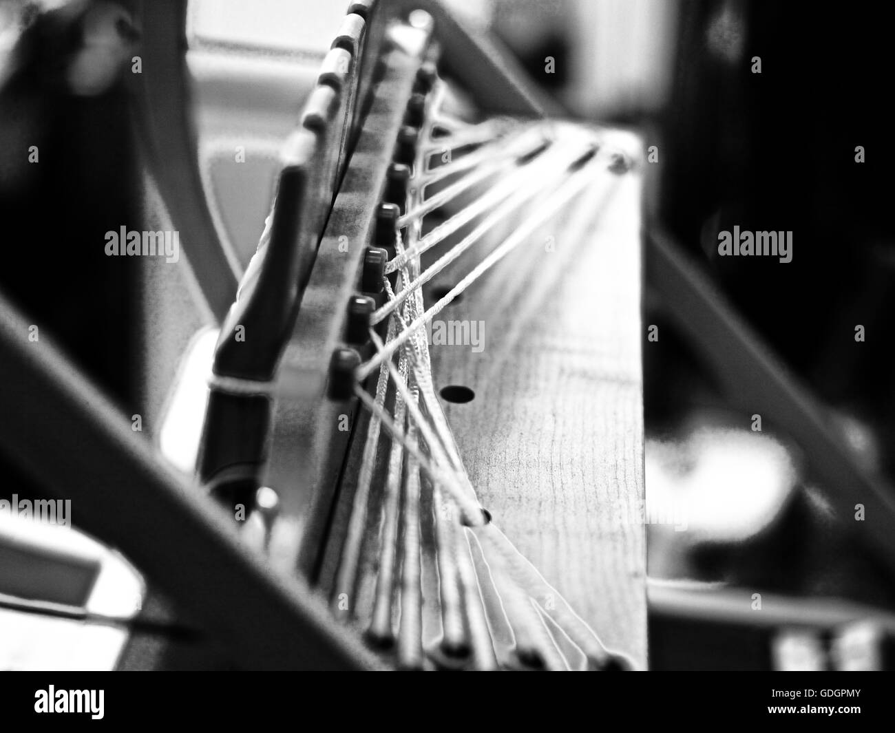 Weaving loom Black and White Stock Photos & Images - Alamy