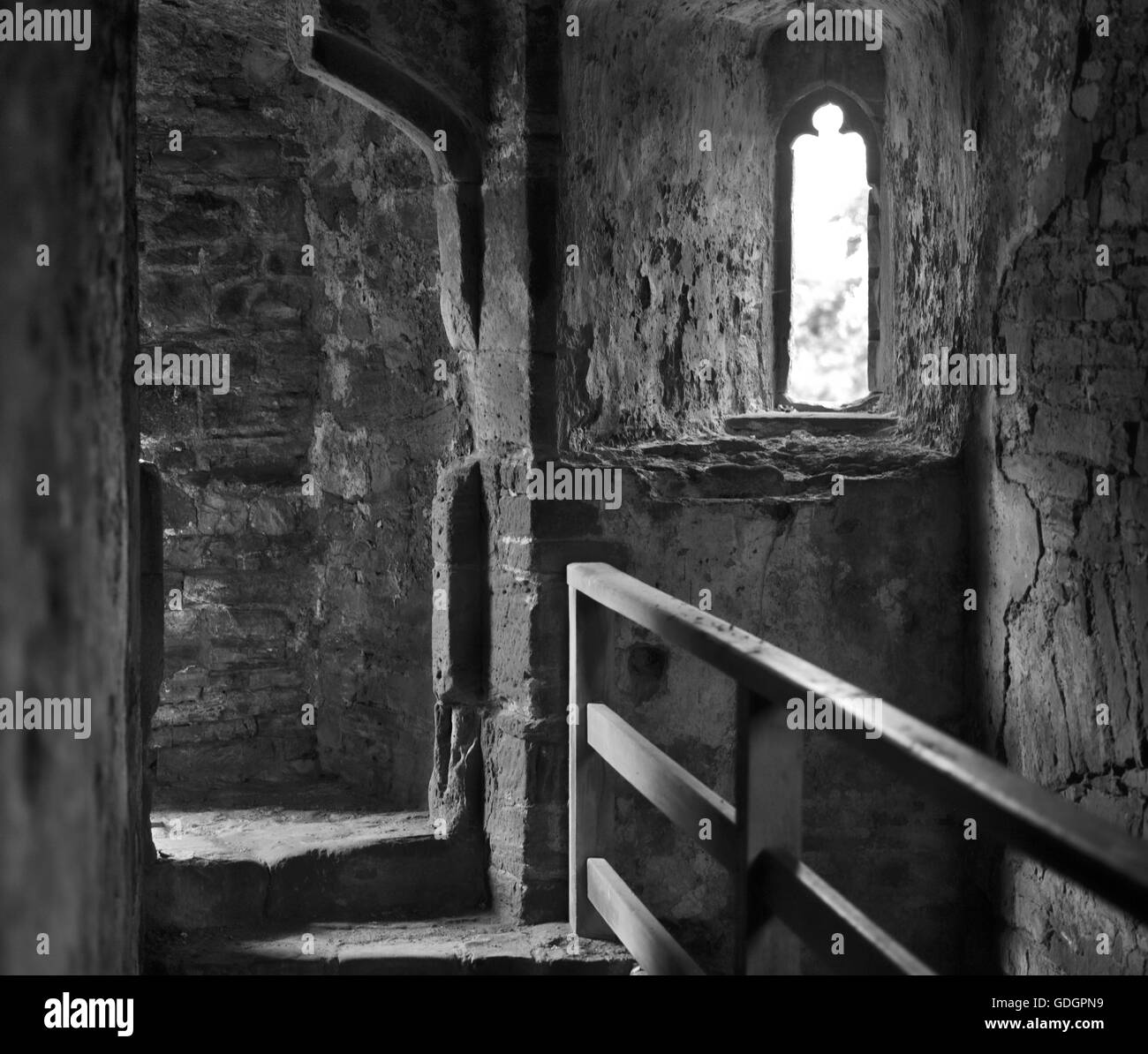 Raglan Castle, inner tower Stock Photo - Alamy