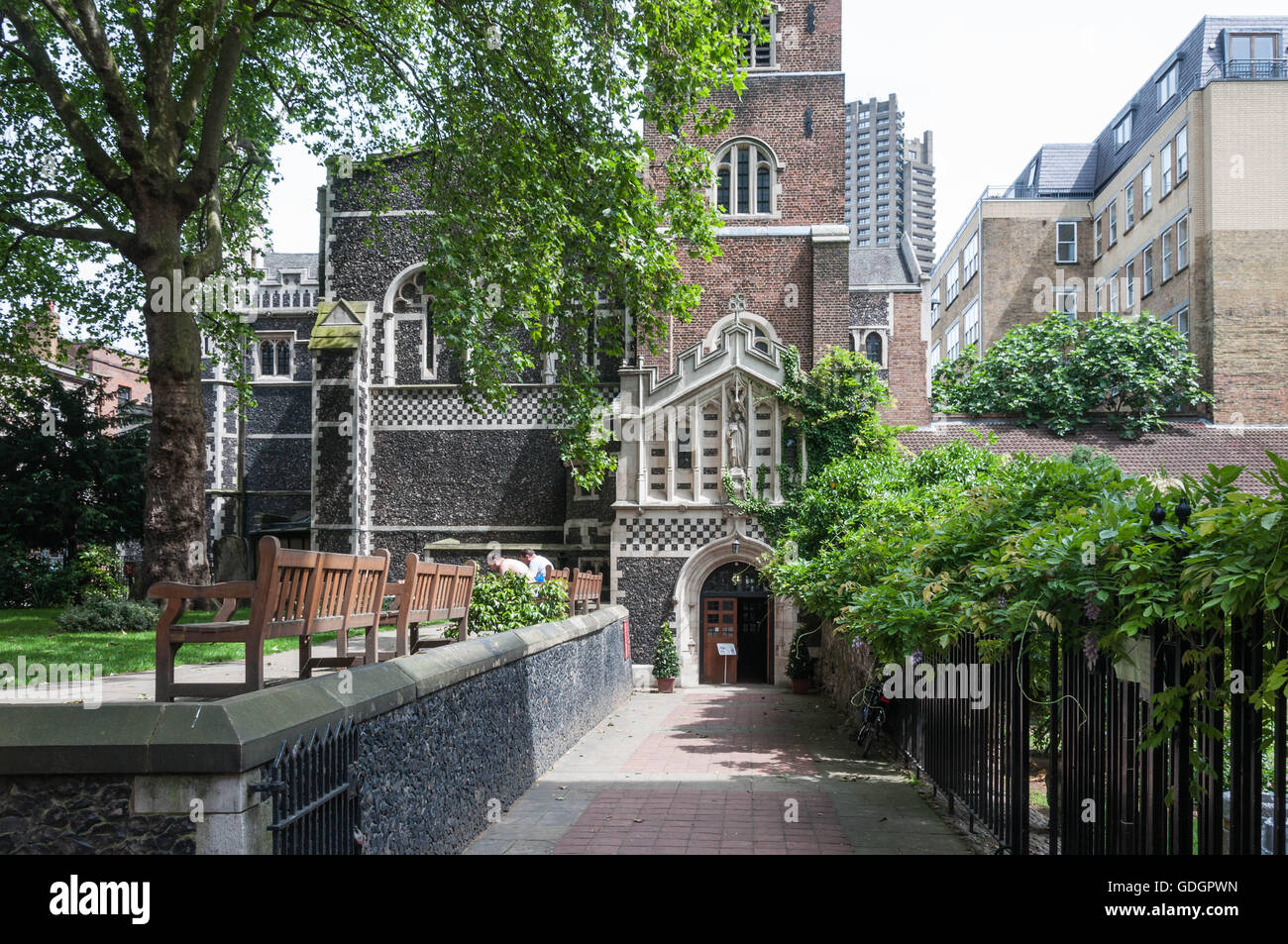 The Priory Church of St. Bartholomew the Great, London, England, viewed ...
