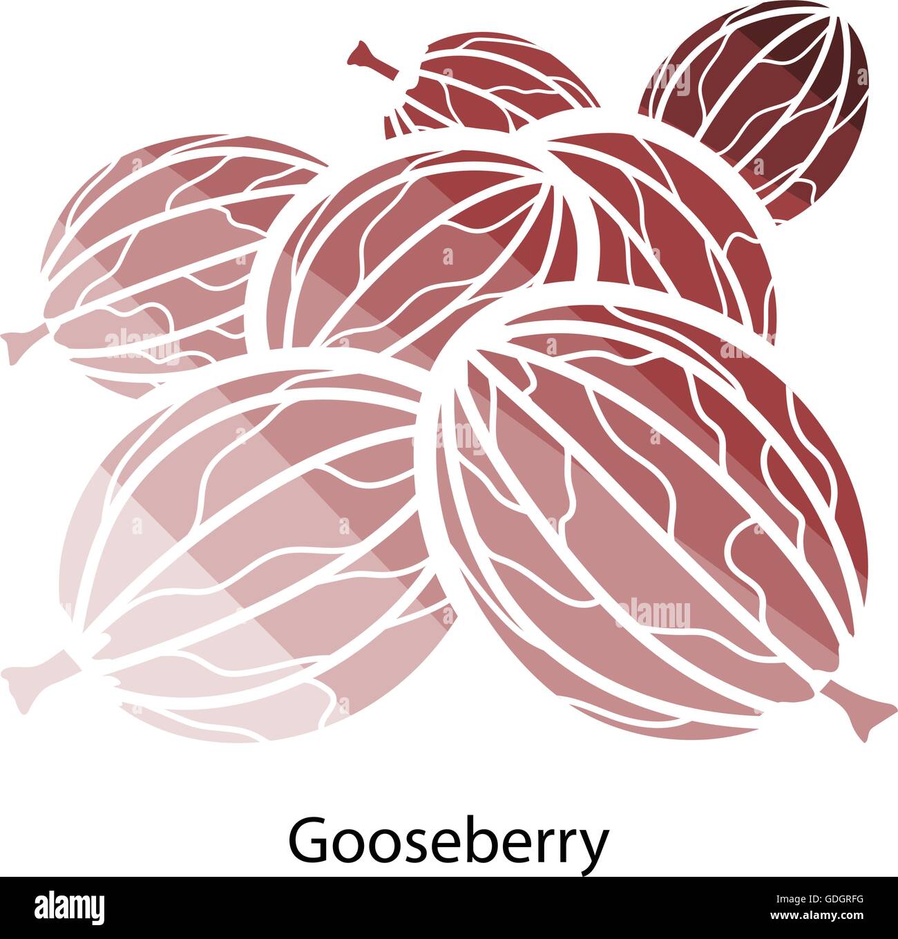 Gooseberry icon. Flat color design. Vector illustration Stock Vector ...