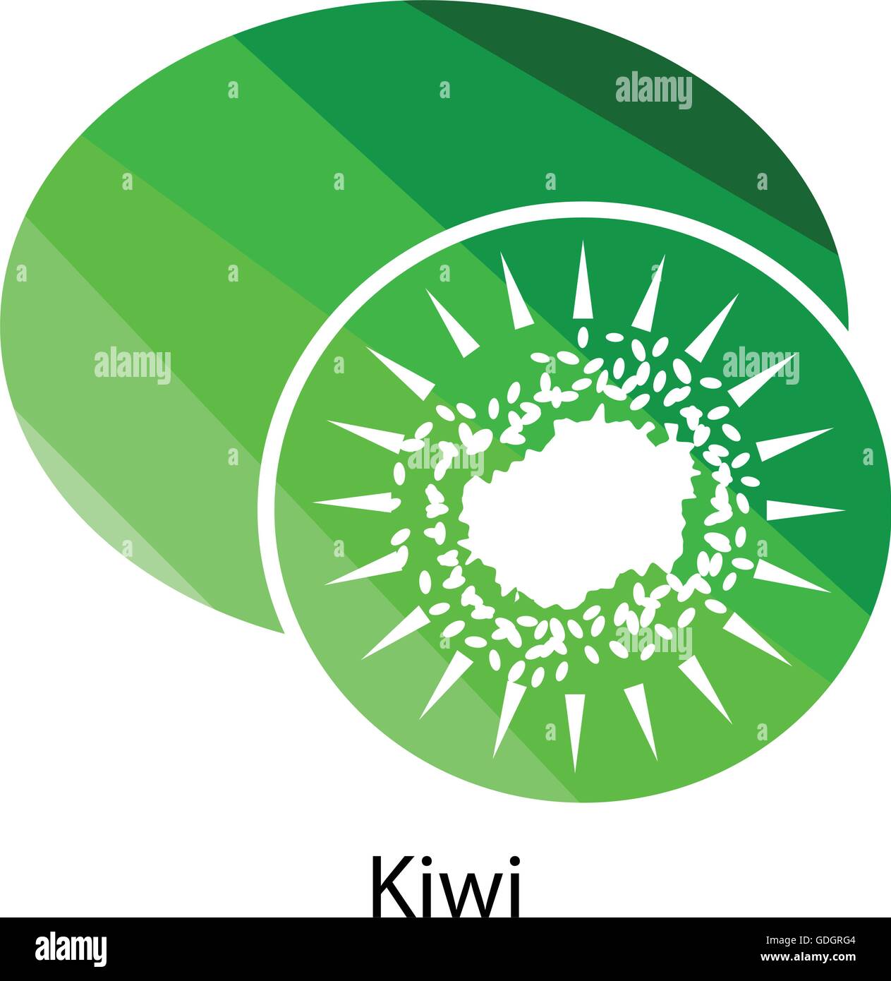 Kiwi icon. Flat color design. Vector illustration Stock Vector Image ...