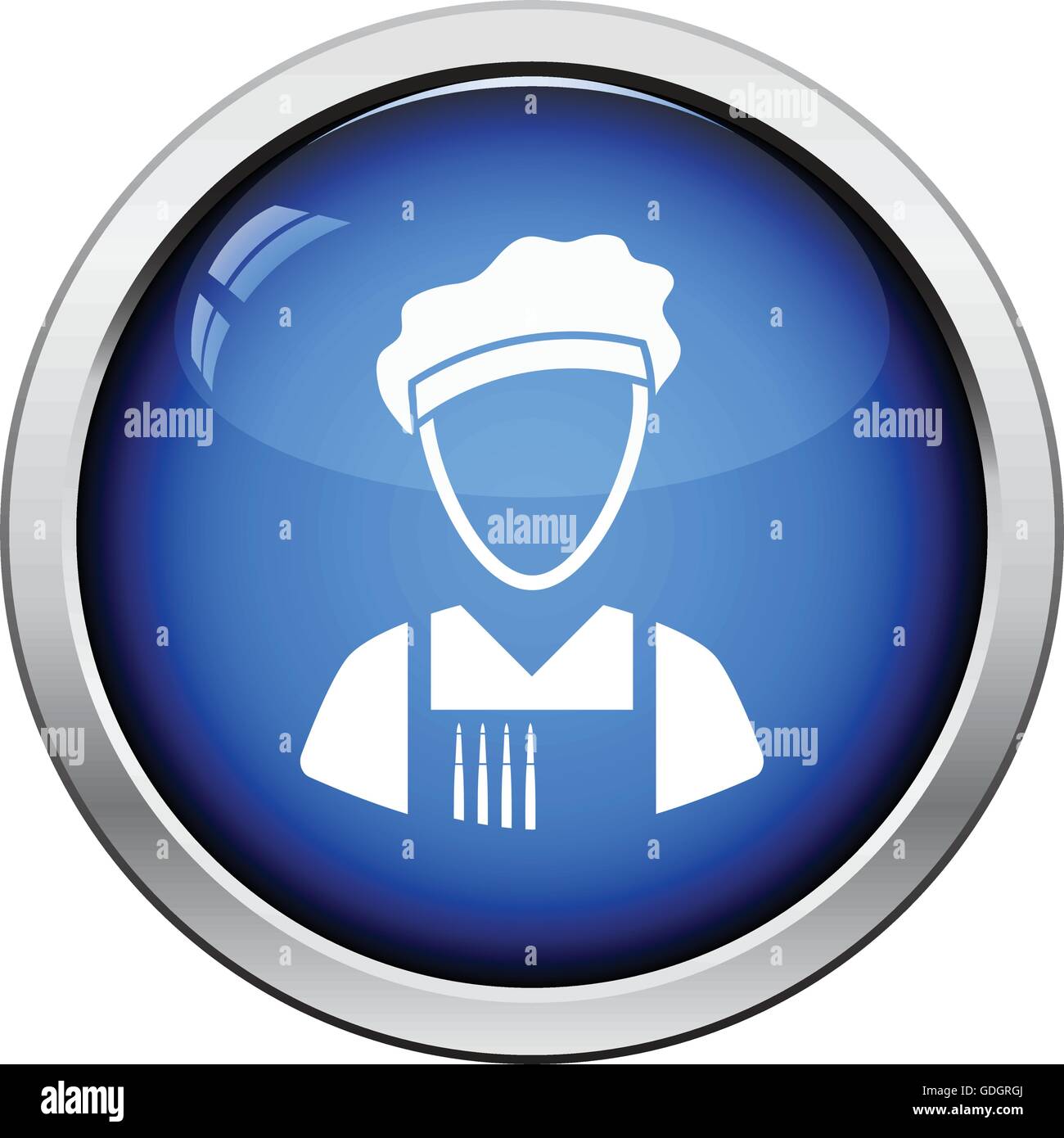 Artist icon. Glossy button design. Vector illustration Stock Vector ...