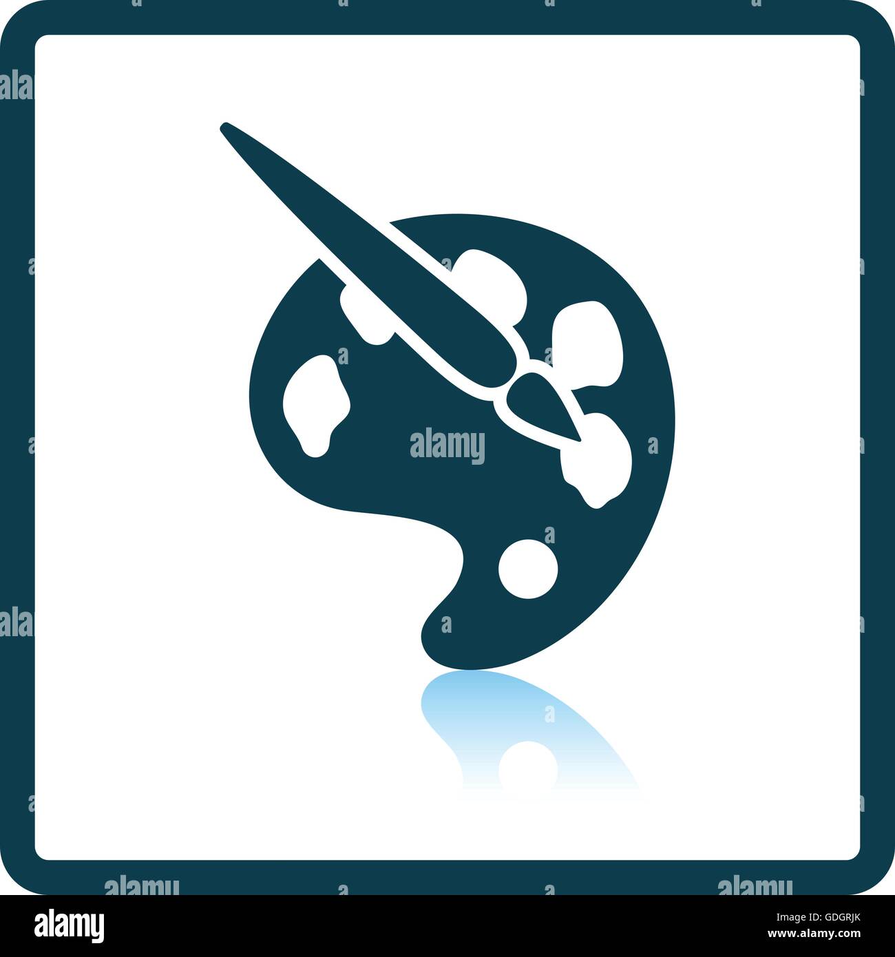 Palette toy icon. Shadow reflection design. Vector illustration Stock ...