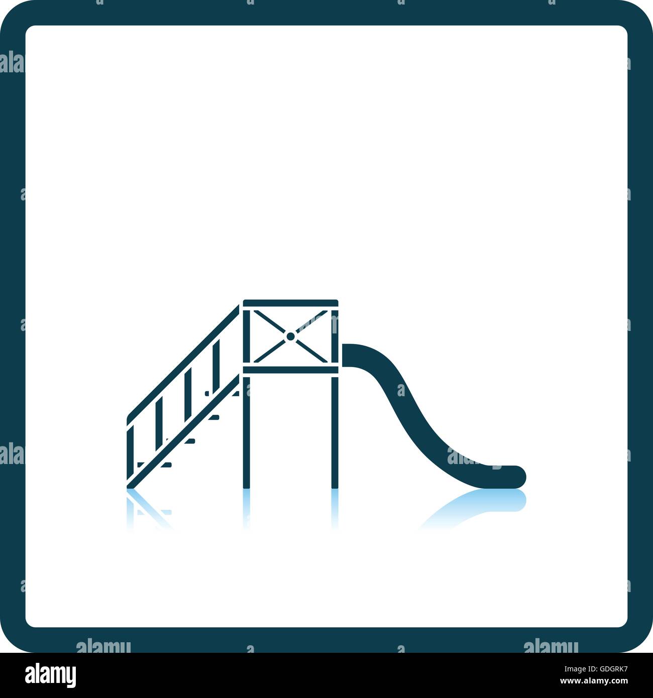 Children's slide icon. Shadow reflection design. Vector illustration ...