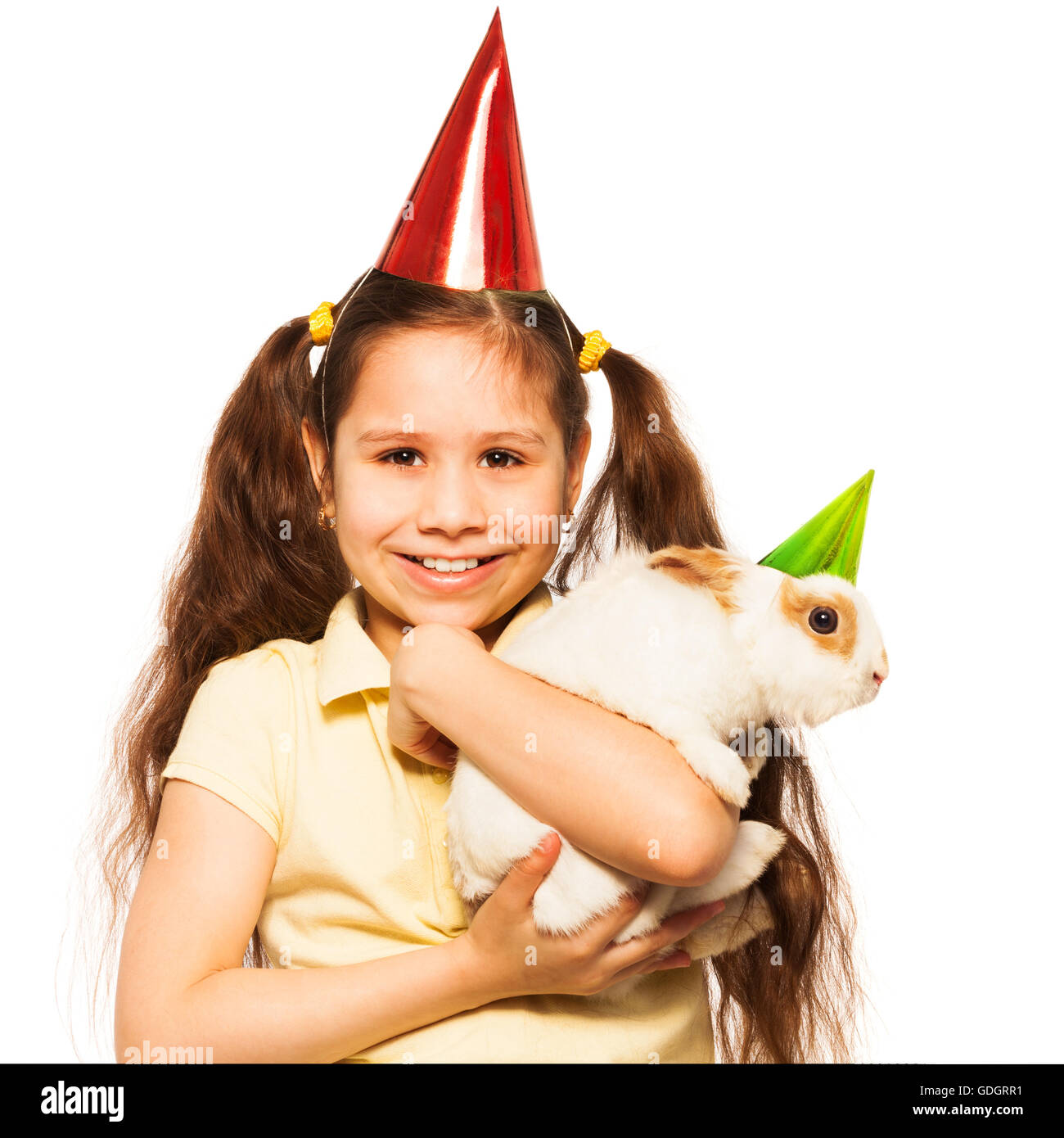 Child kid rabbit pet portrait happy hi-res stock photography and images ...
