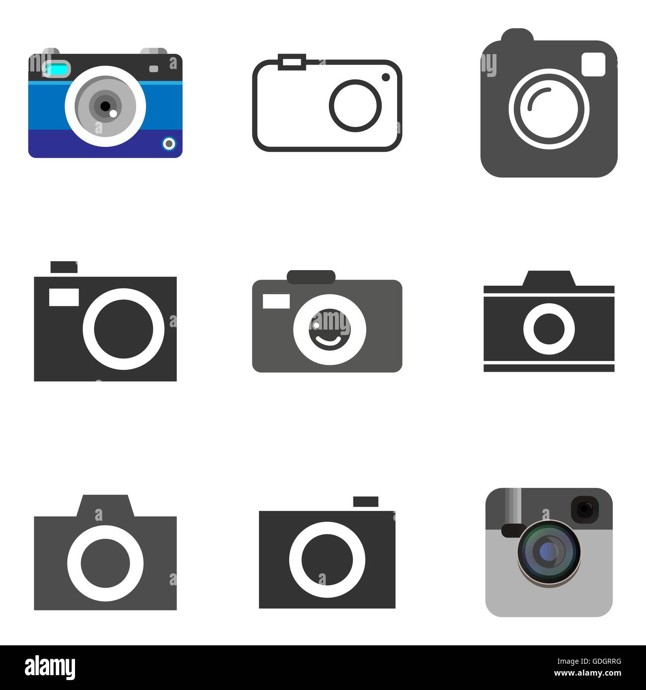 Instant camera icon in Cut Out Stock Images & Pictures - Alamy