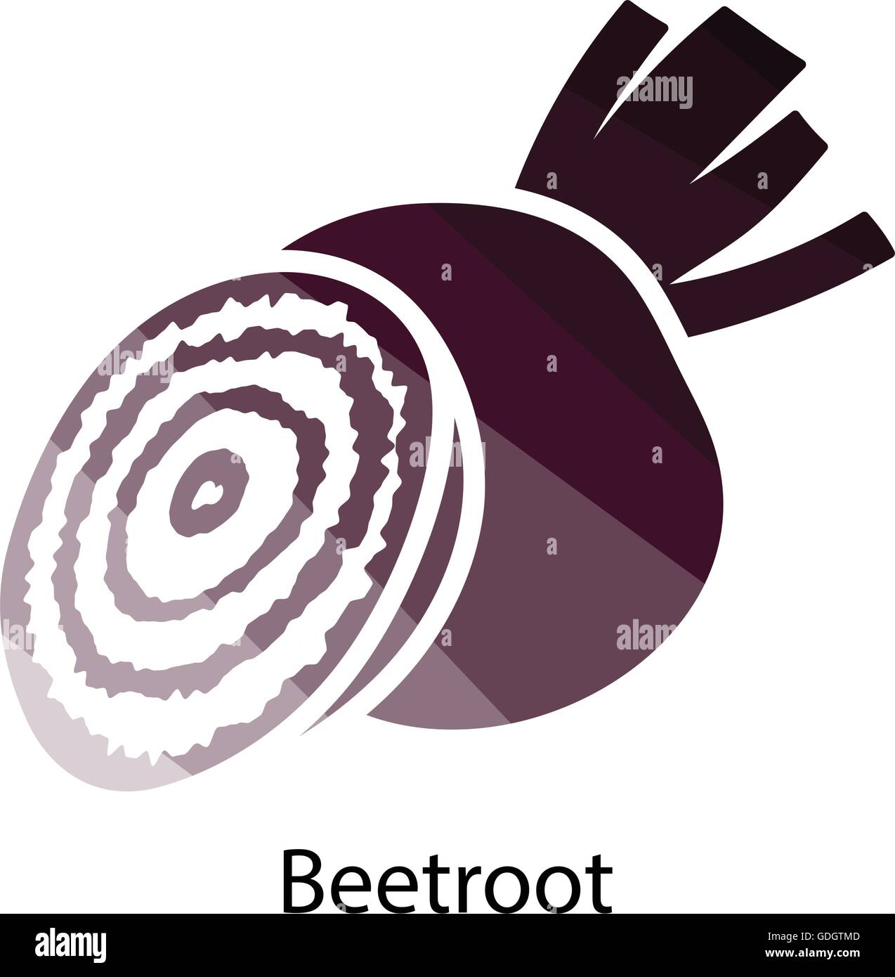 Beetroot icon. Flat color design. Vector illustration Stock Vector ...