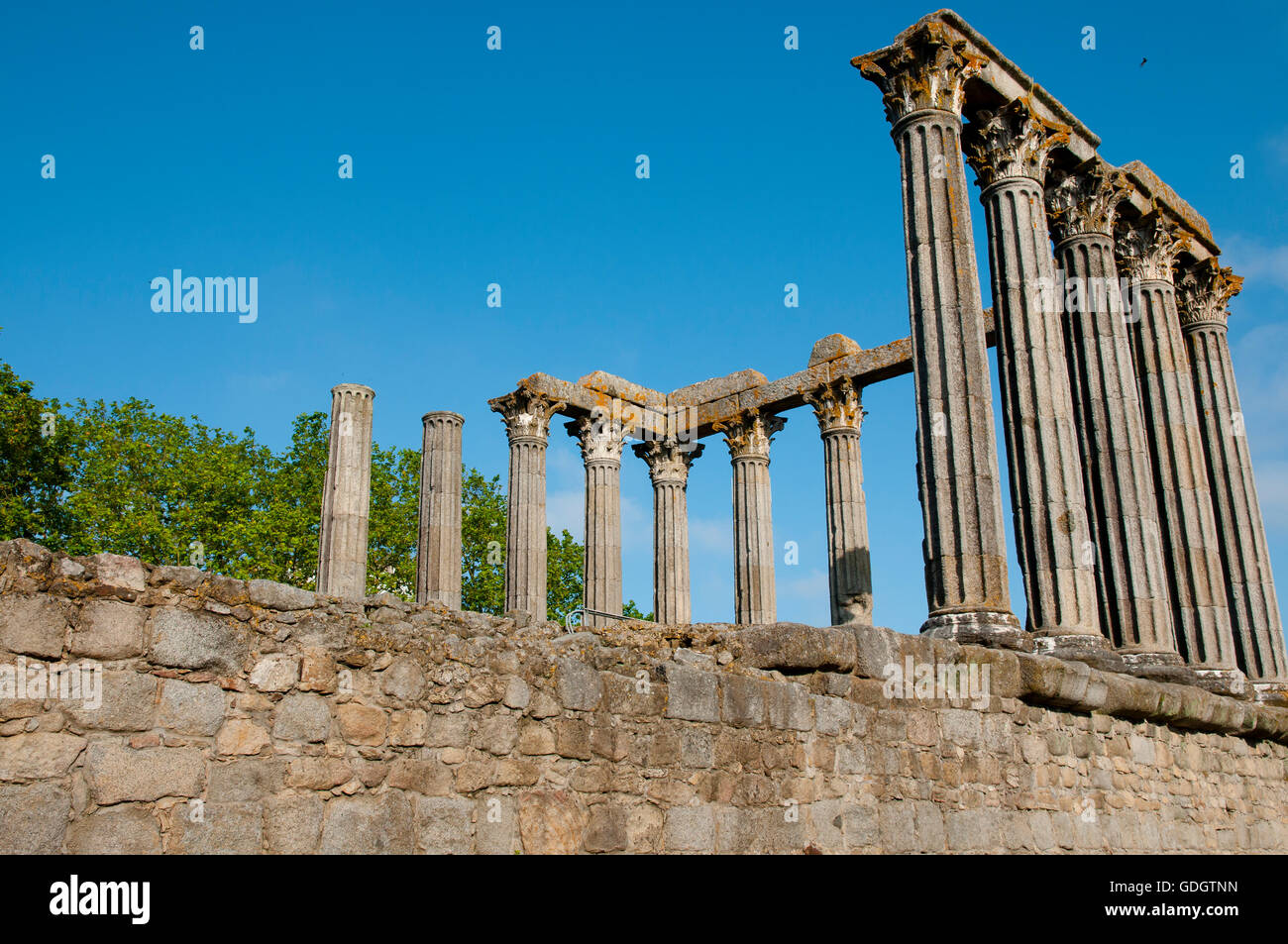 Roman Temple - Evora - Portugal Stock Photo - Alamy