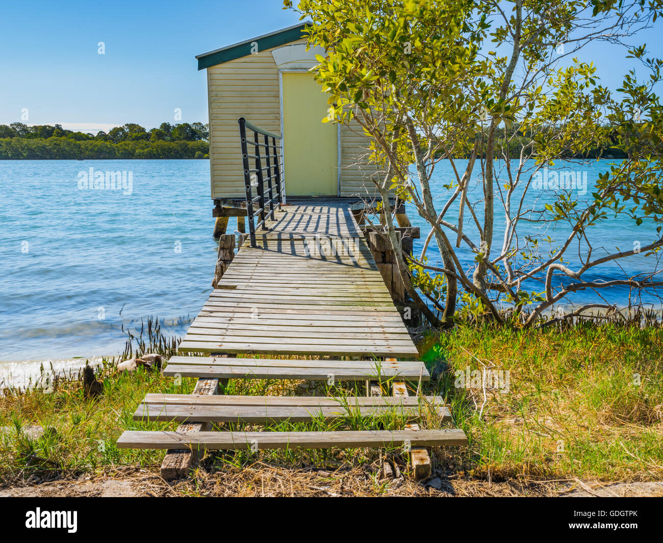Maroochy River Boat House in the afternoon sun in Maroochydore ...