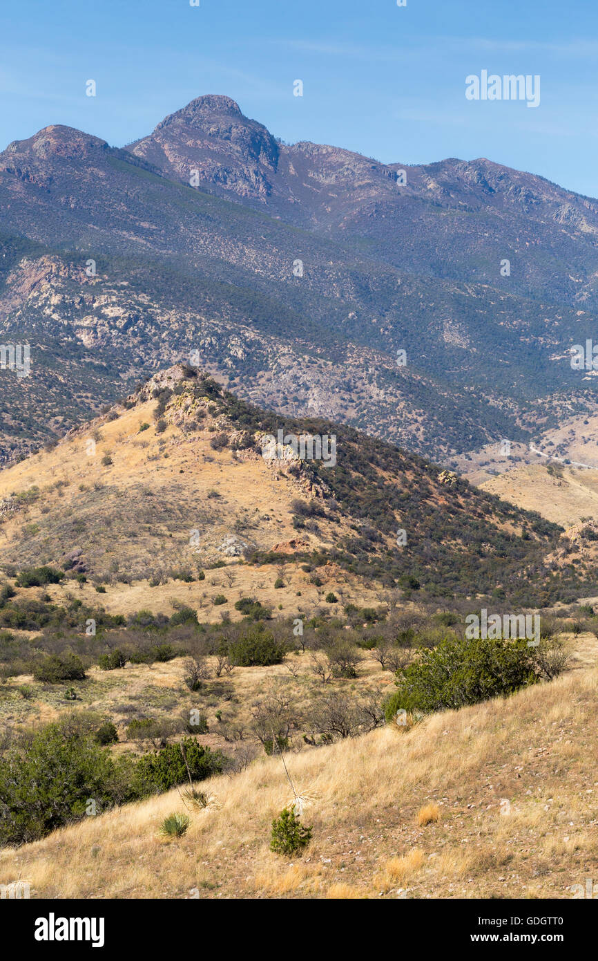 Mount Wrightson of the Santa Rita Mountains towering above nearby ...