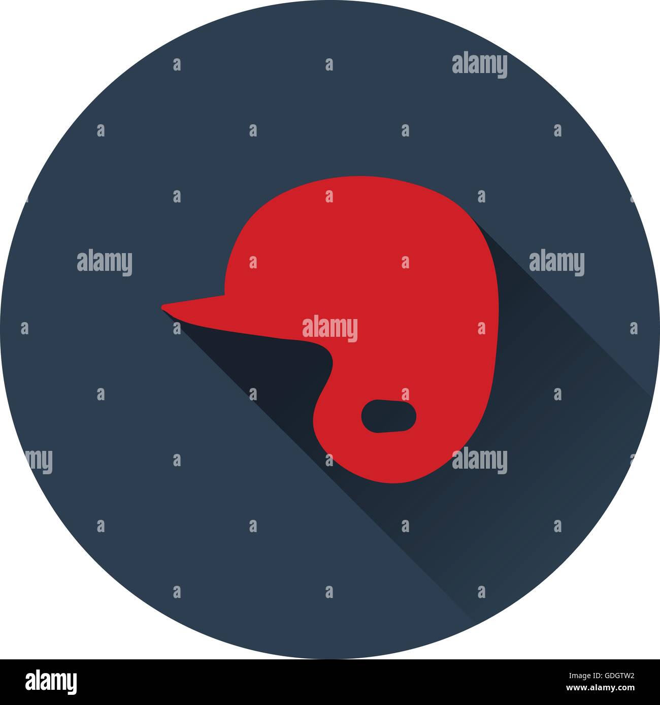 Baseball helmet icon. Flat color design. Vector illustration Stock ...