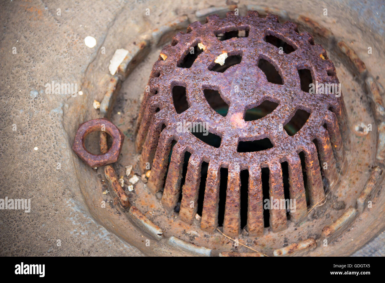 The pipe cap is eroded. The rusted metal Stock Photo - Alamy
