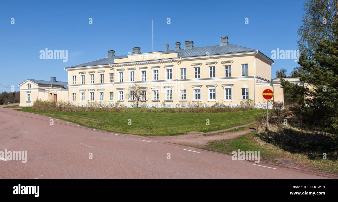 ECKERO, ALAND ON MAY 08, 2016. View of a landmark, Post Museum built ...
