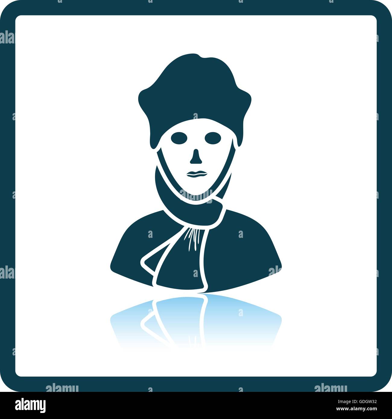 Poet icon. Shadow reflection design. Vector illustration Stock Vector ...