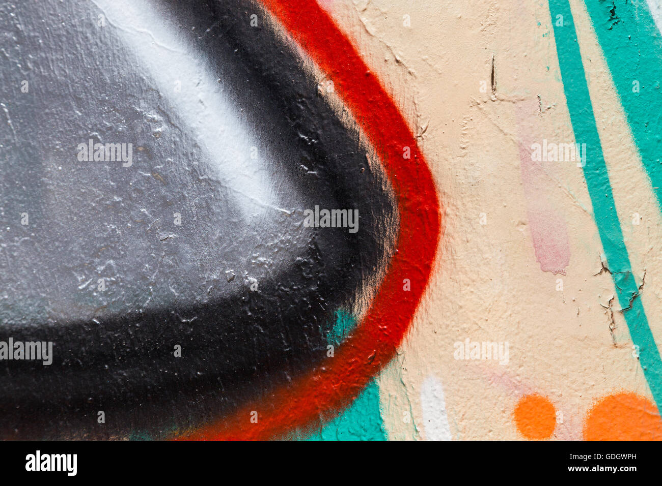 Closeup abstract painted wall of the city. Street art graffiti creative ...