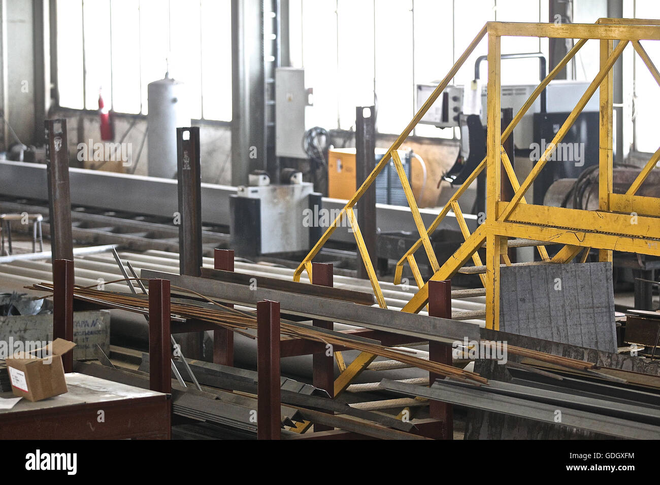 prospect of industrial workshop production of metal Stock Photo - Alamy