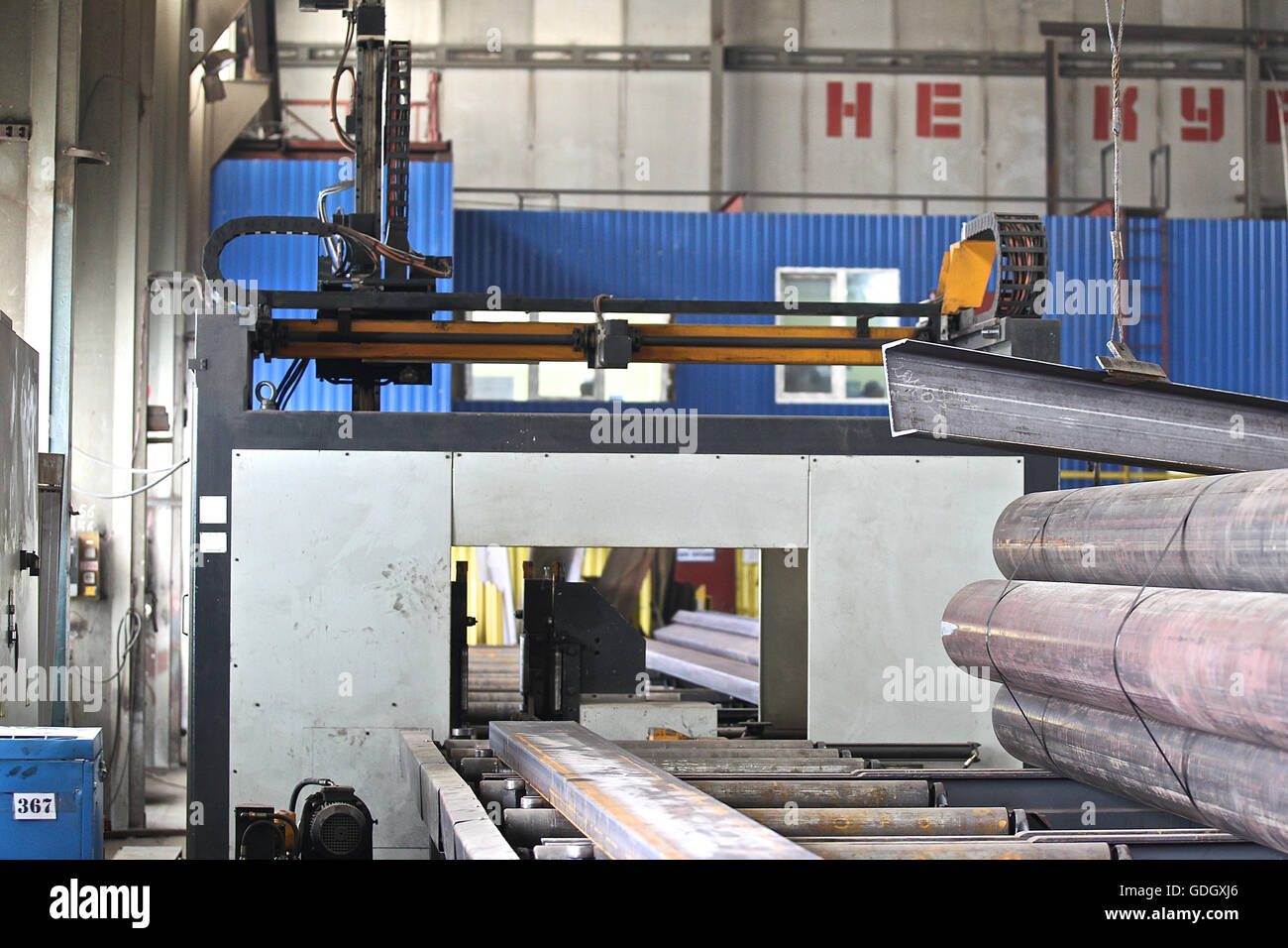 prospect of industrial workshop production of metal Stock Photo - Alamy