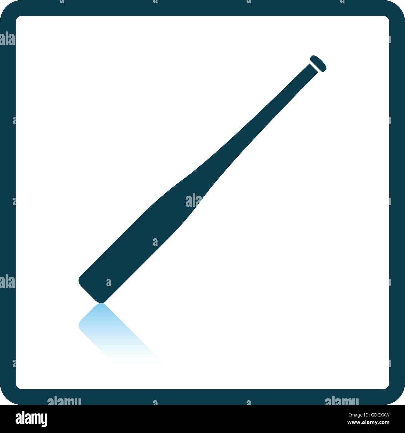 Baseball bat icon. Shadow reflection design. Vector illustration Stock ...
