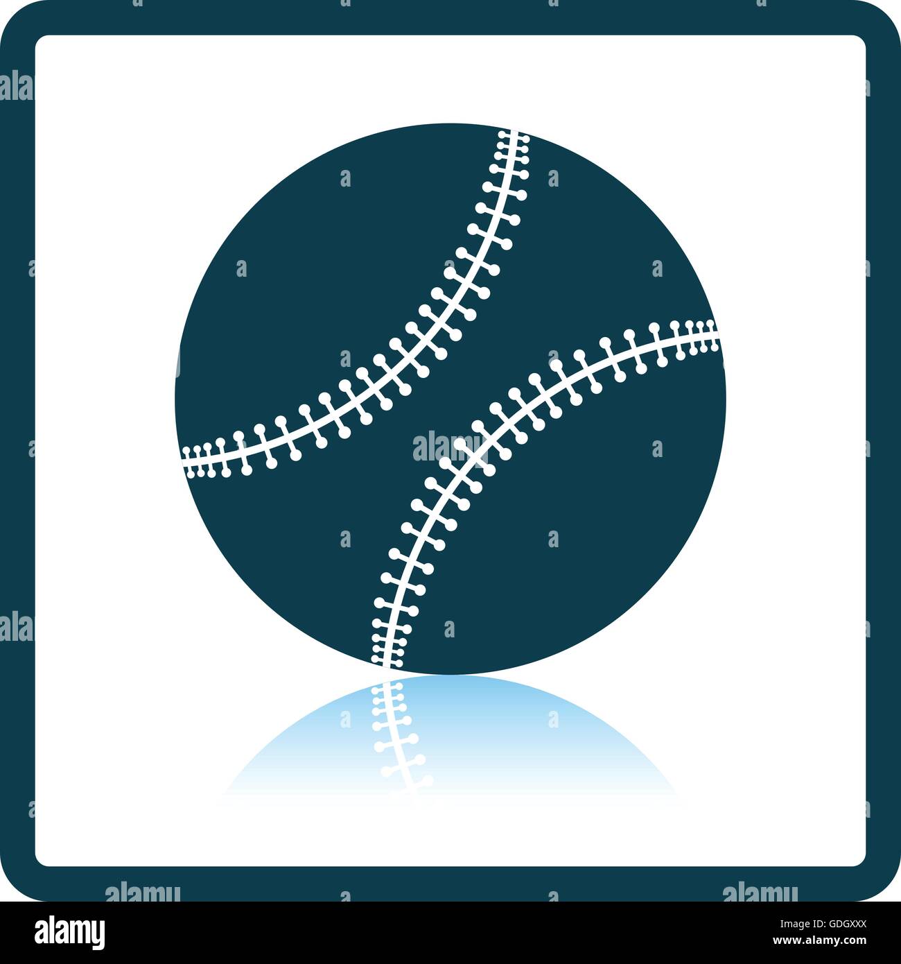 Baseball ball icon. Shadow reflection design. Vector illustration Stock ...