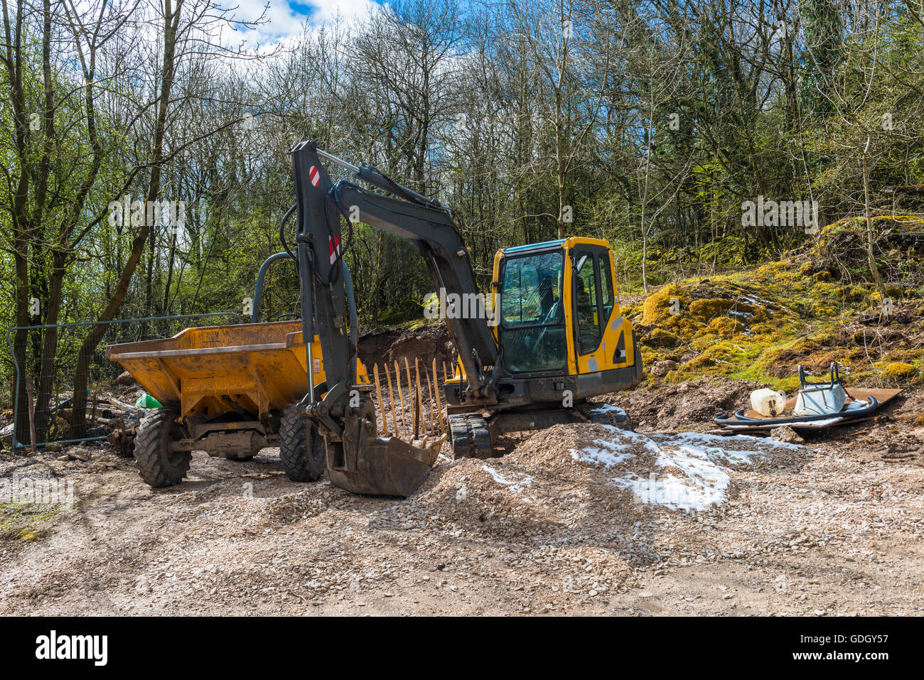 Construction vehicles on building hi-res stock photography and images ...