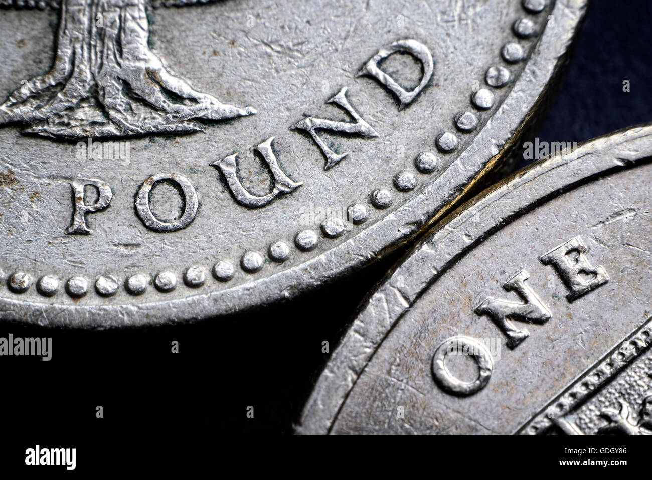 One pound coins Stock Photo - Alamy