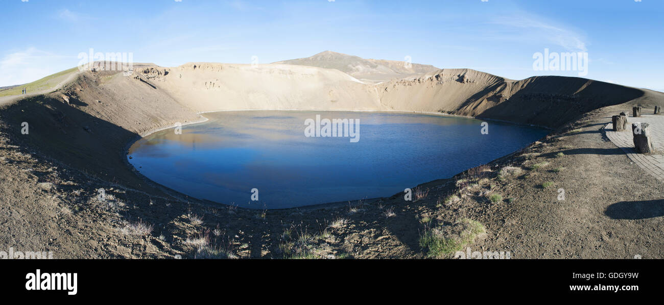 Iceland: Viti crater and lake. Viti is an explosion crater formed in ...