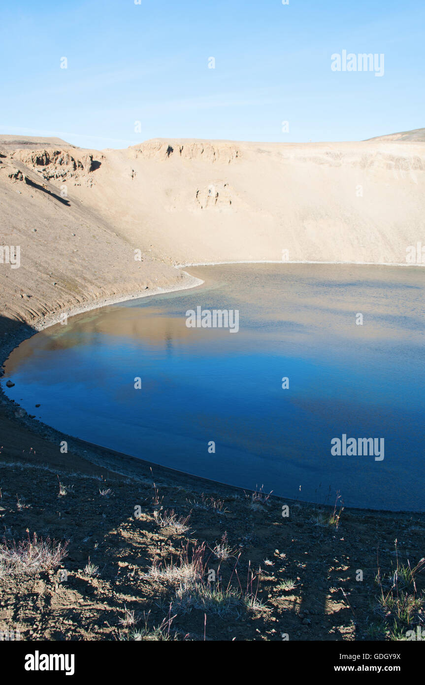 Iceland: Viti crater and lake. Viti is an explosion crater formed in ...