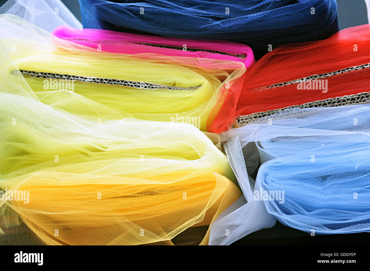 Colorful tulle fabrics hi-res stock photography and images - Alamy