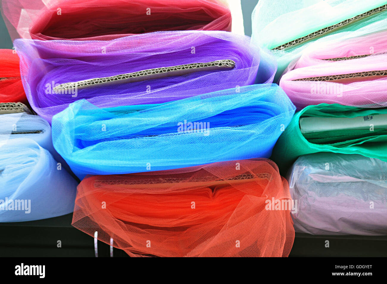 tulle cloths, colors and fashion Stock Photo - Alamy