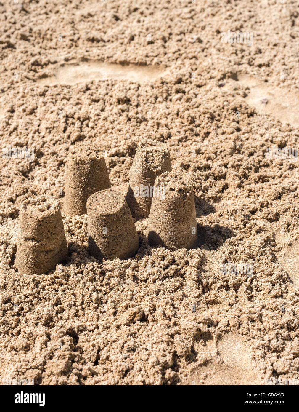 sand pyramids on the beach Stock Photo - Alamy